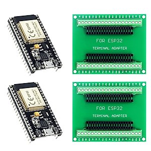 KeeYees 2pcs ESP32 WiFi Development Board with 2pcs Breakout Board (38PIN)
