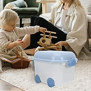 Cabilock Storage Basket Cube Storage Box Box with Wheel Box Chest with Wheel Rolling Storage Box with Wheels Stackable Storage Chest