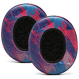 WC Wicked Cushions Extra Thick Earpads for Skullcandy Crusher/Evo/Hesh 3 Headphones & More | Improved Durability & Thickness for Improved Comfort and Noise Isolation | Purple Speed Racer