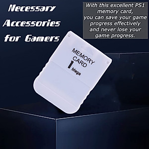 Memory Card Portable 1MB Memory Card Stick for Sony PS1 Compatible with Any One Games White [video game] [video game]