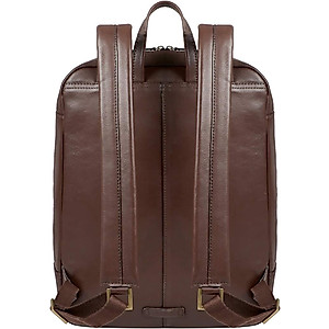 Hidesign Aiden Large Multi-functional Leather 17 Inch Laptop Backpack (Brown)