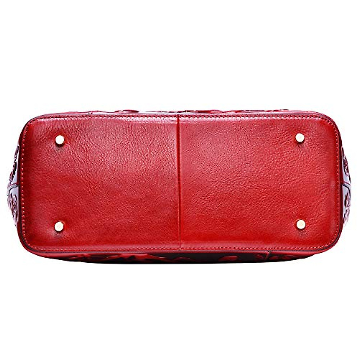 PIJUSHI Designer Handbags For Women Floral Purses Top Handle Handbags Satchel Bags (22328 red)