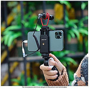 ULANZI ST-07 Phone Tripod Mount with Cold Shoe Mount for Microphone LED Video Light 1/4'' Tripod Screw for iPhone 11/Pro/Pro Max XS Max XR X 8 7 Plus Samsung Galaxy OnePlus Google Pixel Vlog Vlogging