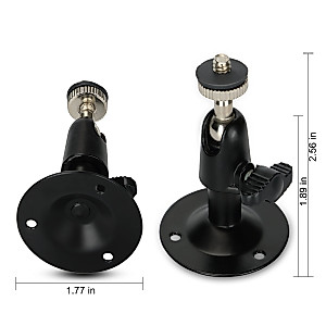 Security Wall Mount for Oculus Sensor Arlo, Arlo Pro,R Stick Up Cam Wired/Battery,SERMICLE Metal Security Camera Bracket Outdoor Indoor 360° Rotation 1/4" Screw Camera (3 Pack,Black)
