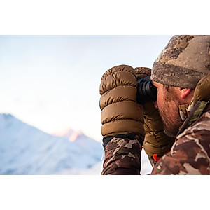 First Lite Brooks Down Glassing Mitt - Lightweight Down Insulated Hunting Gloves - Dry Earth - Large