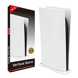 CKXIN Vertical Stand for PS5 Console - Digital Edition - Playstation 5 Holder Stand Bracket Mount Base with Built-in Cooling Vents and Non-Slip Feet (White)