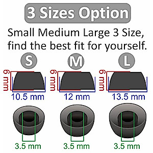 9 Pairs Ear Tips Compatible with JBL Tune 230NC TWS in-Ear Headphones, S/M/L 3 Size Silicone Eartips Earbuds Ear Buds Gel Wings Skin Accessories Compatible with Soundcore Life Series - Gray