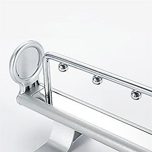 Pull Out Clothes Rail Adjustable 25-46cm Wardrobe Rail Extendable Metal Clothes Hanger Space-Saving Clothes Rack (Size : 25cm/9.8inch)