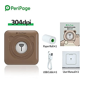 BISOFICE A6 Mini Pocket Printer HD 304DPI Wireless BT Thermal Printer Picture Photo Receipt Paper Printer Sticker AR Photo Function Inkless Printing Compatible with Android iOS Smartphone Windows