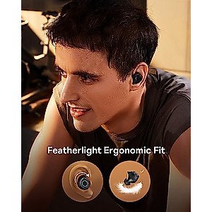 Baseus Wireless Earbuds, 140H Playback -48dB Active Noise Cancelling Bluetooth 5.3 Earbuds with IPX6 Waterproof 4 ENC Mics 0.038s Low Latency Fast Charge Ear Buds for Android iOS(Bowie MA10)