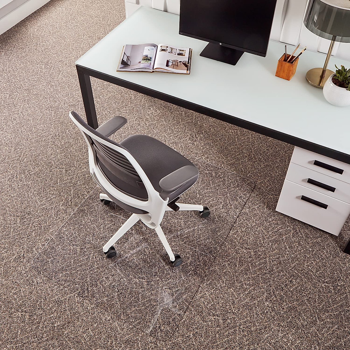 Oculus by Dimex Polycarbonate Office Chair Mat for Carpet and Hard Floors, 36" x 48" x 0.08" Mat, Clear Mat for Office Chair, Protects Floors Under Home Office Computer Desk, Ships Flat