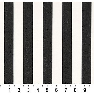 B489 Black Striped Indoor Outdoor Marine Upholstery Fabric by The Yard