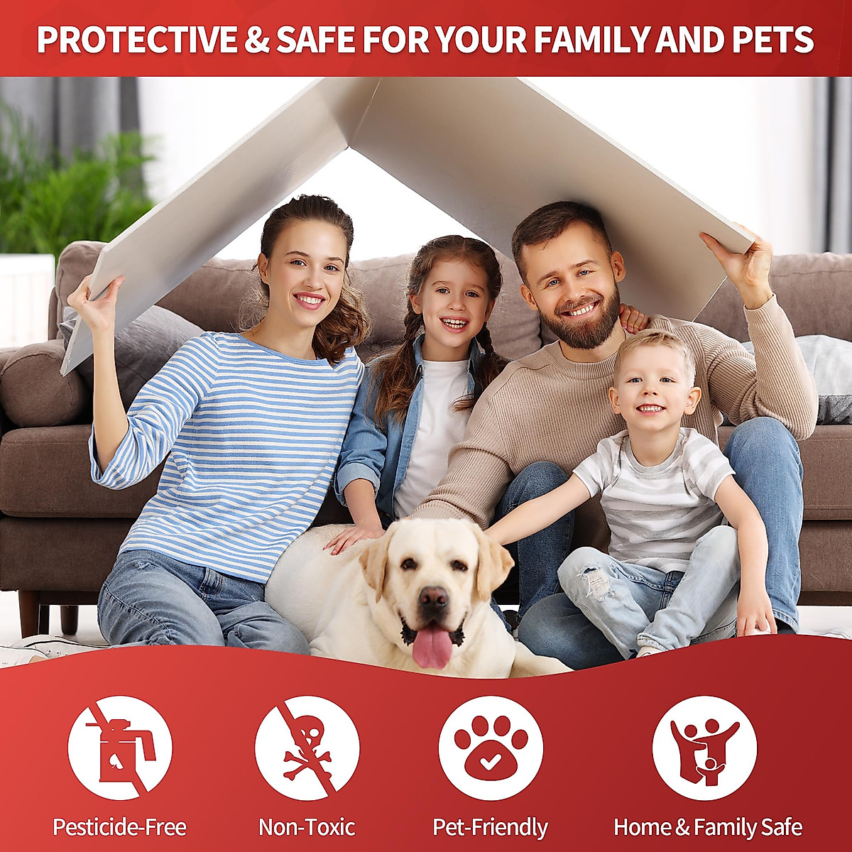 LULUCATCH Sticky Mouse Traps, 12 Pack Pre-baited Glue Traps, Foldable Bulk Non-Toxic Indoor Mouse Glue Boards for Insects, Cockroach, Lizard, & Spider, Pet Child Safe & Easy to Use Pest Control