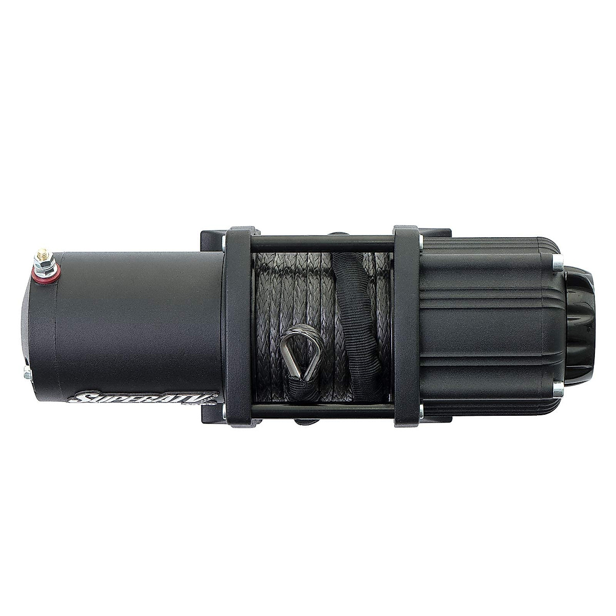 SuperATV Black Ops 3500 LB Winch Kit For UTV/ATV | Waterproof Seals And Solenoid | 12 Volt Winch | 1.2 HP Motor | 166:1 Gear Ratio