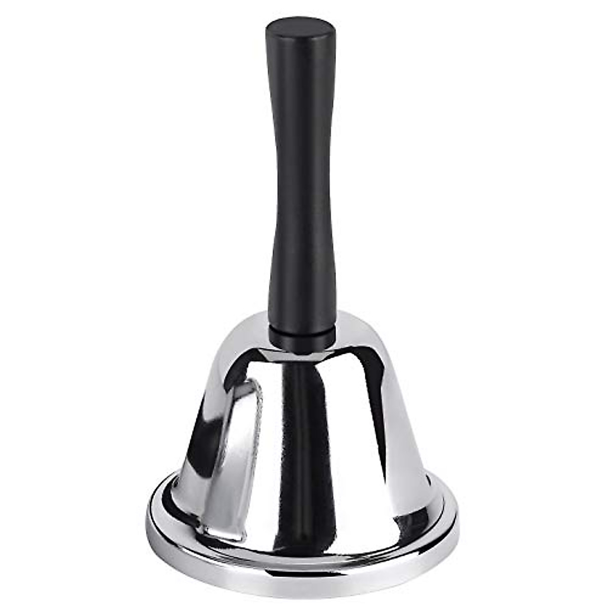MROCO Loud Hand Bell, Silver Steel Hand Bells for Adults, Dinner Bells for Inside Classroom Bell, for Food Line, Alarm, Jingles, Ringing