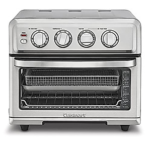Cuisinart Air Fryer + Convection Toaster Oven, 8-1 Oven with Bake, Grill, Broil & Warm Options, Stainless Steel, TOA-70