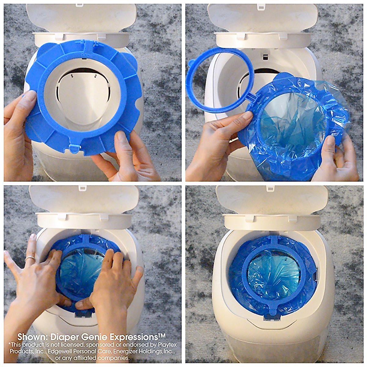 Diaper Pail Bag Refills, Compatible with Diaper Genie, Roll of 25 Bags, Holds up to 1,125 Diapers