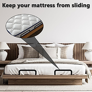 TheElves 4 Pcs Mattress Slide Stopper for Adjustable Beds,Mattress Retainer Bar Keep Mattress Stopper for Wooden Bed Frame,Sturdy Mattress Holder in Place to Keep Mattress from Sliding