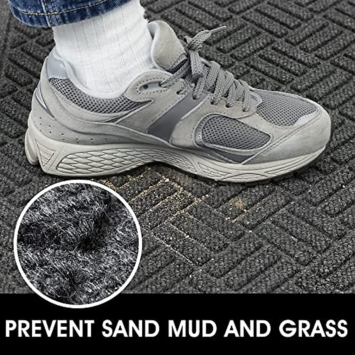 MATALL Front Door Mat 2 Pack Indoor and Outdoor Welcome Mat, Absorbent and Drain Away Water Heavy Duty Entryway Doormat for Front Back Doors, Laundry Rooms, Mudrooms and More, 29.5x17.5IN