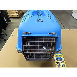 Pet Carrier: Hard-Sided Dog /Cat Carrier, Small Animal Carrier in Blue, Inside Dims 17.91 L x 11.5 W x 12 H & Suitable for Tiny Dog Breeds, Perfect Dog Kennel Travel Carrier for Quick Trips