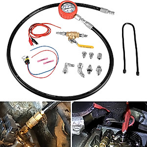 Camoo Hpop Test Tool High Pressure & Air Leak Test Gauge Tool Kit for 1994-2007 Ford 6.0L & 7.3L Powerstroke F250 F350 Dual Purpose Test Tool