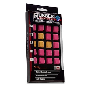 Tai-Hao Blank Rubber Gaming Keycaps : Blank No.2 Compatible with All MX Types Keyboards