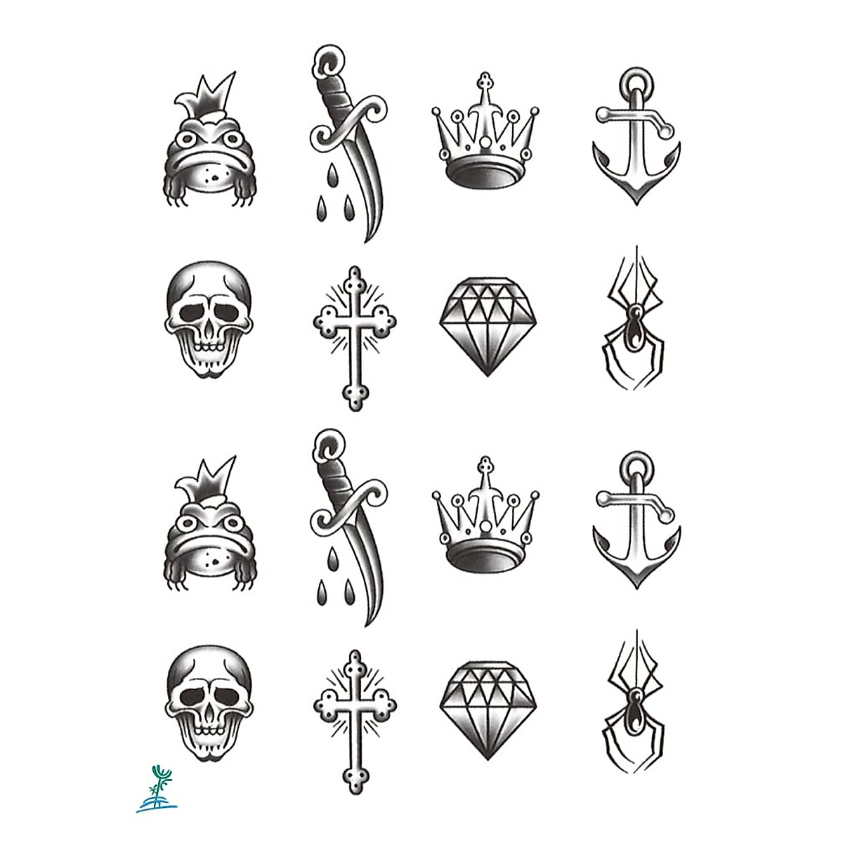 Yeeech Finger Tattoos Temporary Small Little Mini DIY Body Art for Kids Men Women Couple Valentine's Day Wedding Costume Club Electric Music Festival Party Decor 3 Sheets 110 Patterns