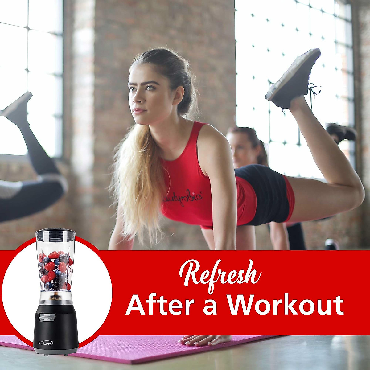 BRENTWOOD GEOJUG JB-191BK Personal Blender, 14 ounces, Black