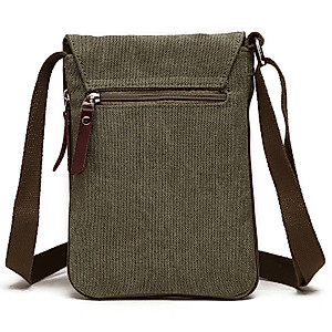 Berchirly Small Messenger Bags Men Mini Sling Crossbody Bag Canvas Classic Field Journey Pack