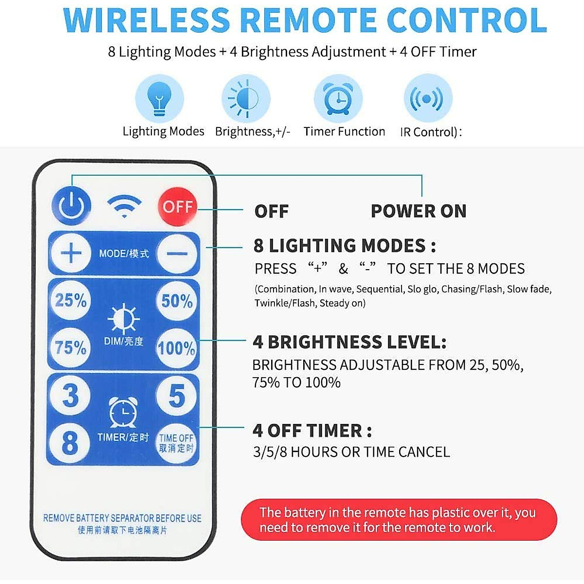 DBFAIRY 9.8x9.8Ft Solar Net Lights Bush Fairy Light Outdoor Waterproof 304 LEDs Dark Green Cable Tree-wrap Lights 8 Modes Decorative Lights for Party Christmas Wedding Garden Home Patio Lawn -(White)