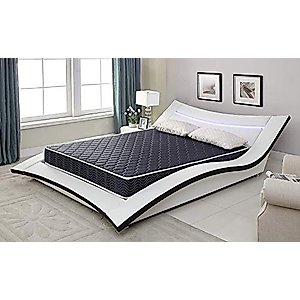 AC Pacific 6-Inch Water-Resistant Memory Foam Mattress Made in USA with Stylish Diamond-Quilted Breathable Fabric, Distributes Weight Evenly, Twin Deluxe, Navy Blue