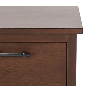 SAFAVIEH Home Collection Filbert Brown 4-Drawer Entertainment Media Stand up to 55" Flatscreen TV (Fully Assembled)