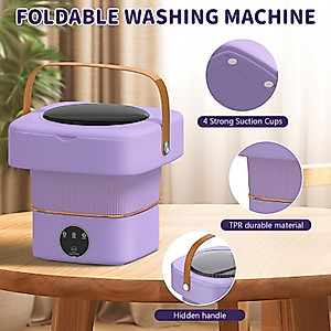 Small Portable Washing Machine, Mini Foldable Washer 4.5L High Capacity with 3 Modes Cleaning for Underwear, Baby Clothes, or Pet Clothes, for Apartment, Travel, Camping, RV, Dorm
