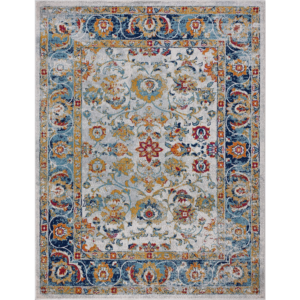Giana Cream Large 8x10 Area Rug - Area Rugs for Living Room - Dining Room or Bedroom Rug - Indoor Entry Entryway Foyer Carpet - Alfombras para Salas Grandes - Traditional, Oriental