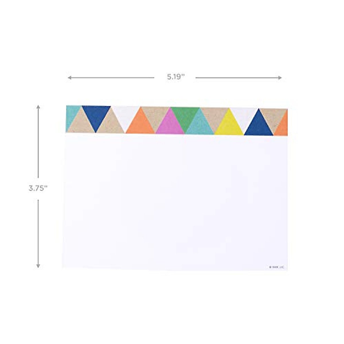 Hallmark Single-Panel Notecards (Triangle Trim, 50 Cards and Envelopes)