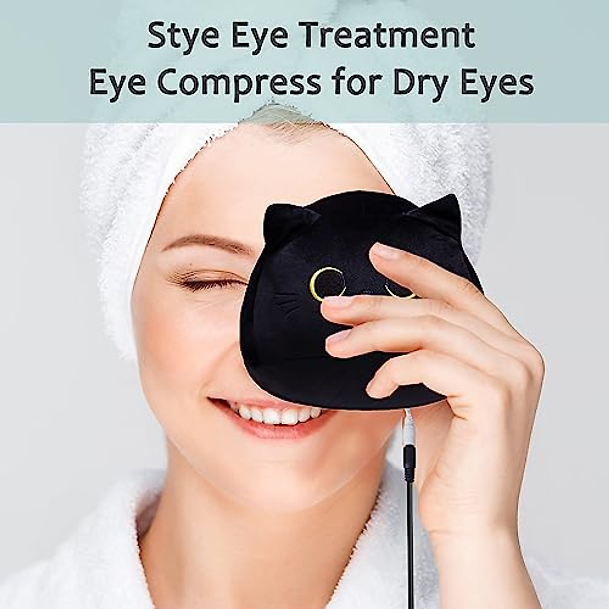 CRIMMY Heating Pad for Period Menstrual Cramps Pain Relife, Cute Small Portable Heat Pads for Travel, Mini Stuffed Animal USB Electric Hot Pack for Back Neck Eyes Hands (Black cat)