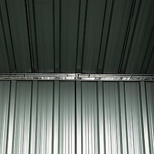 CuisinSmart Flat top Flat top Outdoor Storage Shed Waterproof,6x4 Ft Metal Garden Shed for Bike,Trash Can,Machine,Galvanized Steel Outdoor Storage Cabinet,Tool Storage for Garden,Patio,Backyard