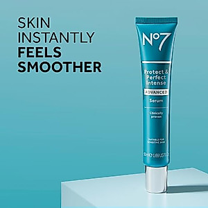 No7 Protect & Perfect Intense Advanced Serum - Anti-Aging Face Serum that Visibly Smoothes & Firms Fine Lines and Wrinkles - Formulated with Hyaluronic Acid and Matrix 3000+ Technology (1 Fl Oz)
