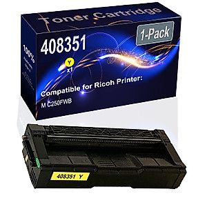 Kolasels 1-Pack (Yellow) Compatible M C250FWB Laser Toner Cartridge (High Capacity) Replacement for Ricoh M C250 (408351) Printer Toner Cartridge
