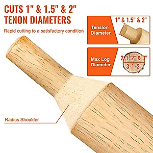 VEVOR Tenon Cutter, 1"/25.4mm & 1.5"/38mm & 2"/50.8mm, with Dual Straight Blades & Button Screws Home Master Kit, Premium Aluminum & Steel Log Furniture Cutter, Commercial Starter’s Tool for Home DIY