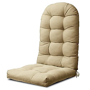 YEFU Adirondack Chair Cushion, Rocking Chair Cushions High Back, Thickened Patio Chair Pad for Indoor and Outdoor, 49x20x5 Inch, Light Brown