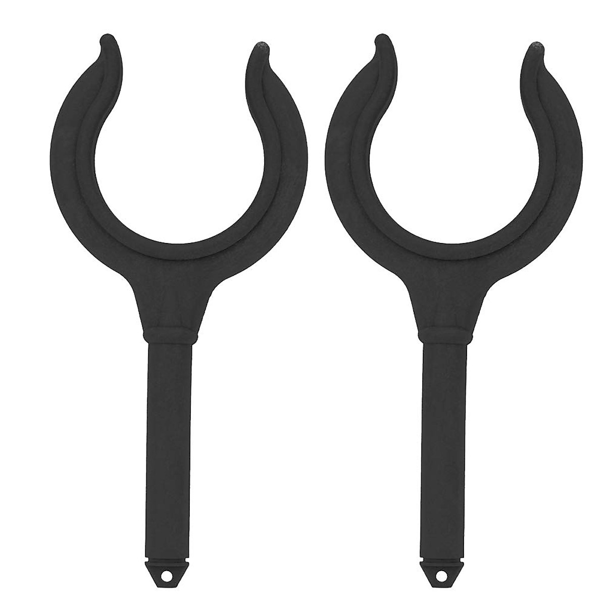 Alomejor 2 Pcs Boat Oar Lock Marine Rowlock Horn Side Mount for Oars Rod and Fishing Rod Support Bracket for Sea Fishing Boating