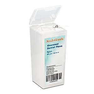 SmileGoods Unwaxed Dental Floss, 200 Yards