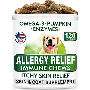 Calming Hemp Treats + Allergy Relief Treats Bundle - Hemp Oil + Omega 3 + Pumpkin + Enzymes - Anxiety Relief + Itchy Skin Relief - Separation Aid + Stress Relief + Seasonal Allergies - 240 Soft Chews