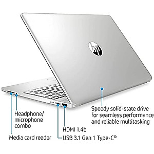 HP 15.6" FHD 1920x1080 IPS Touchscreen Laptop, Intel Core i7-1065G7,16GB RAM, 512GB SSD,Silver, Windows 10 Home,Silver