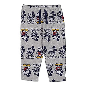 Disney Mickey Mouse Newborn Baby Boys 4 Piece Outfit Set: Bodysuit T-Shirt Pants Mickey Mouse 6-9 Months