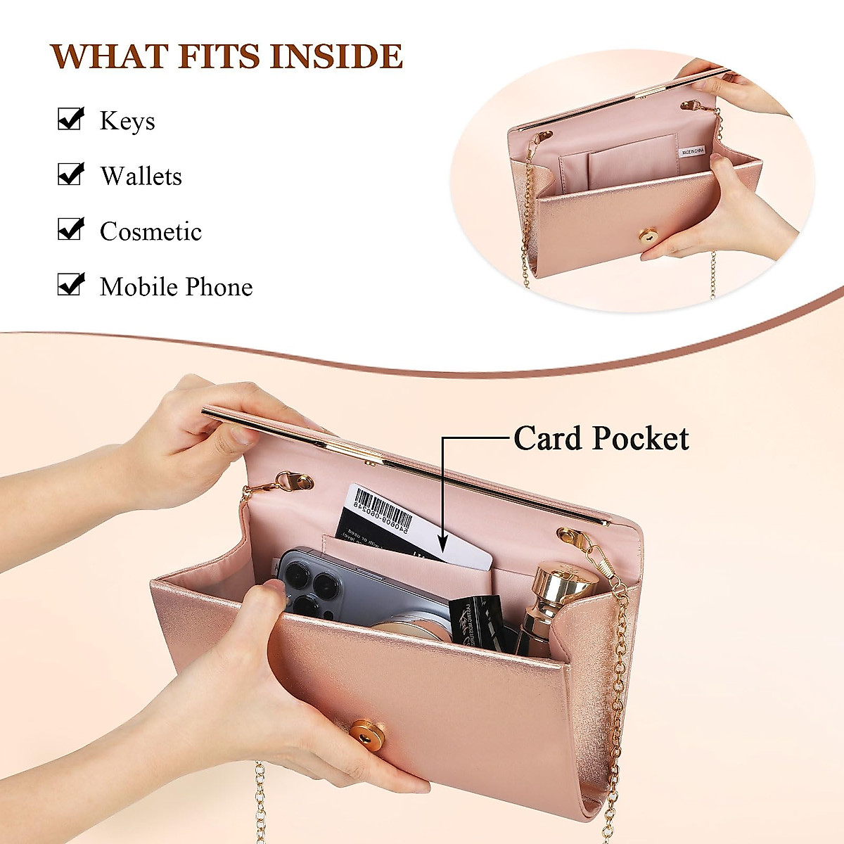 Pinprin Women Evening Clutch Bag Banquet Round Handbag with Top-handle Stylish Wedding Party Wallet Purse (A-Silver)