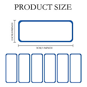 Colacoo Nametag Labels, 300 Border Name Stickers, Blue Personalized Name Tag Labels for Office, Meeting, School, Teachers, Mailing and Clothing, 2 Roll