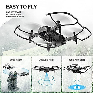 Drone with Camera 1080P for Adults Foldable RC Quadcopter Drone for Kids Beginners with Altitude Hold, One Key Take Off/Landing, RC Toys Gifts for Kids and Adults