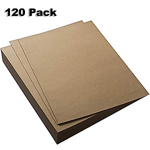 120 Pack Kraft Paper - Brown Stationery Paper- Brown Craft Paper For Arts and Craft, Drawing, D.I.Y. Projects - Letter Size Kraft Paper - Laser & Inkjet Printer Compatible - 8.5 x 11 Inches